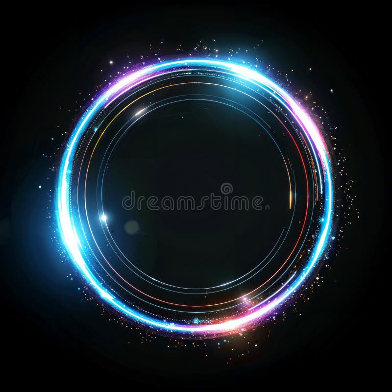 Gradient Luminous Spheres Expanding on Deep Black Space, Enhancing ...