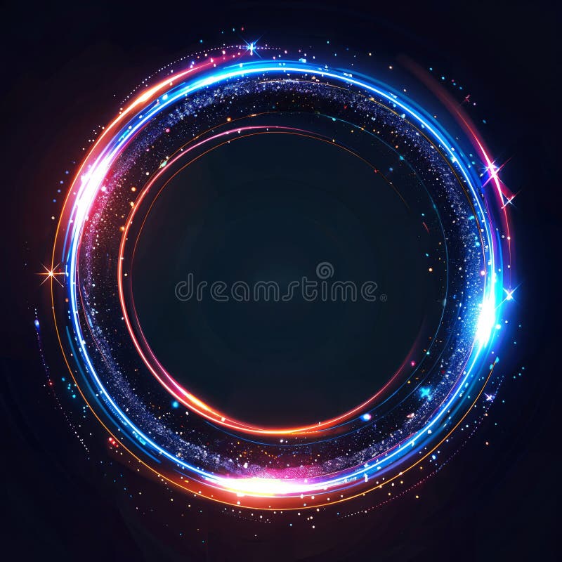 Gradient Luminous Spheres Expanding on Deep Black Space, Enhancing ...