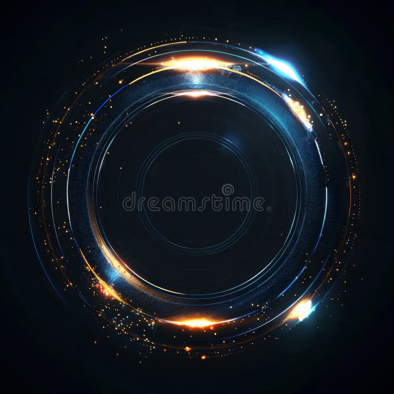 Gradient Luminous Spheres Expanding on Deep Black Space, Enhancing ...