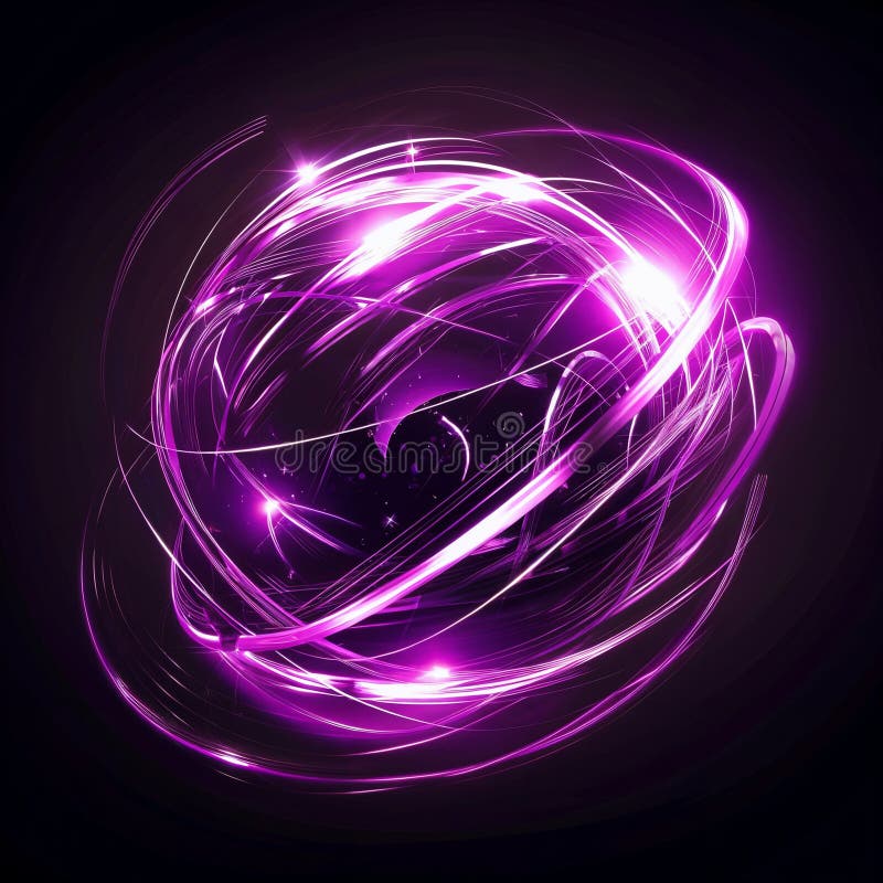 Gradient Luminous Spheres Expanding on Deep Black Space, Enhancing ...