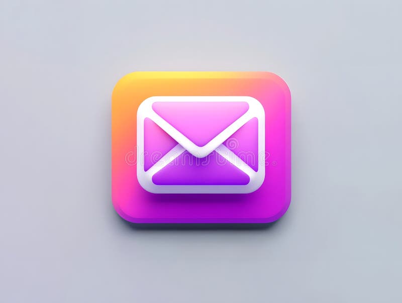 Gradient Mail E-mail Message Letter Icon Logo Symbol Stock Illustration ...