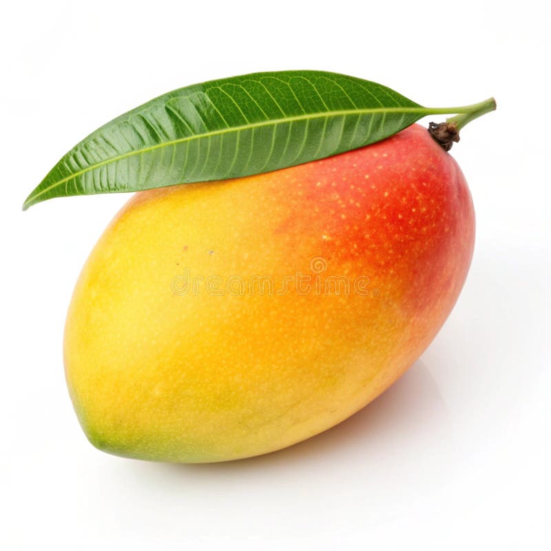 Gradient mango with leaf stock illustration. Illustration of healthy ...