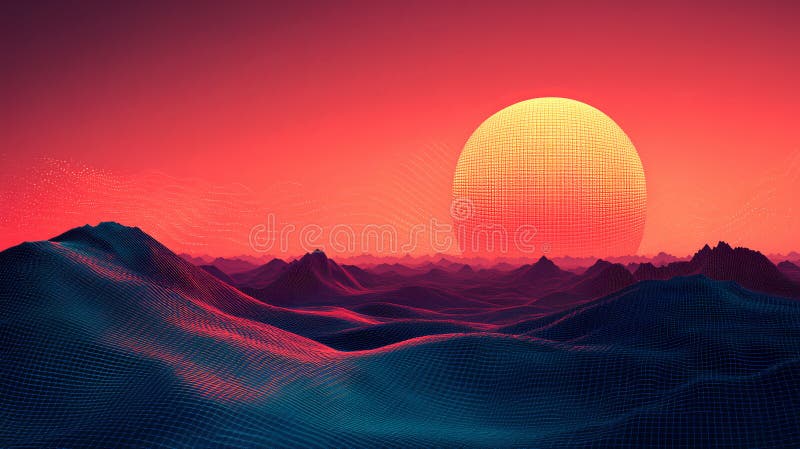 Gradient Mesh Abstract Background with Vintage Style, Nostalgia ...