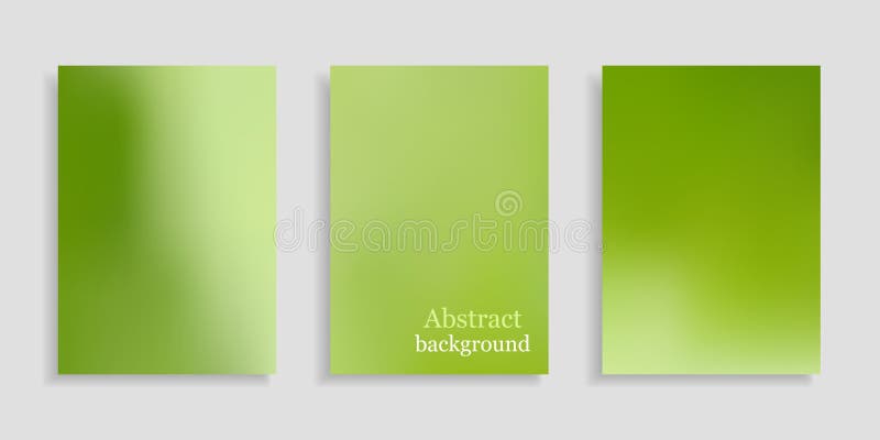 Gradient Mesh Background. Set Green Smooth Vertical Banners in A4 ...