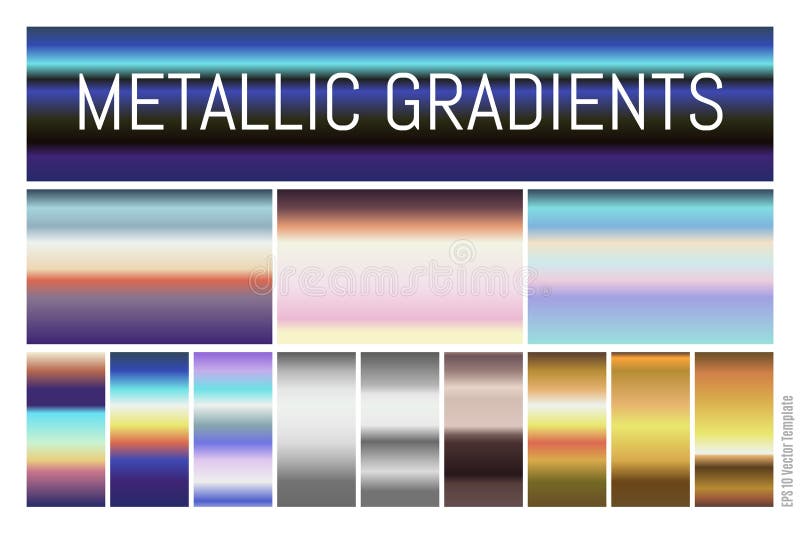 Gradient Metallic Shiny Wallpaper Element Vector Background. Colorful ...