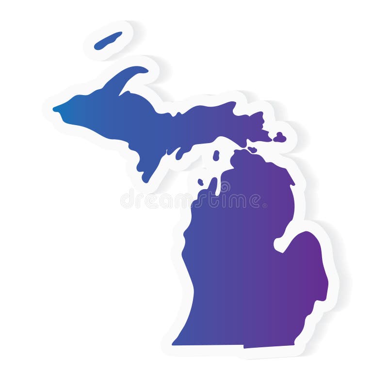 Michigan Map Stock Illustrations – 5,604 Michigan Map Stock ...