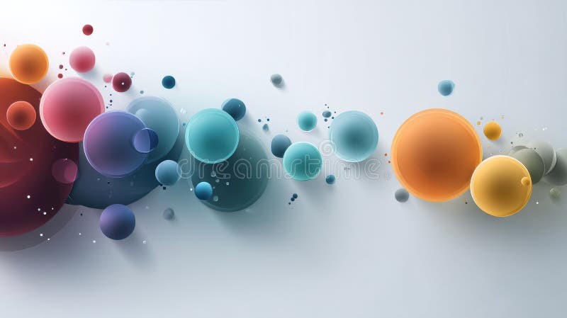 Gradient Minimal Tech Spheres Floating in Soft Light Background Create ...