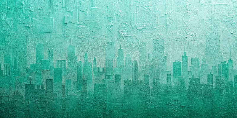 Gradient Mint Green Urban Wall Texture Stock Illustration ...