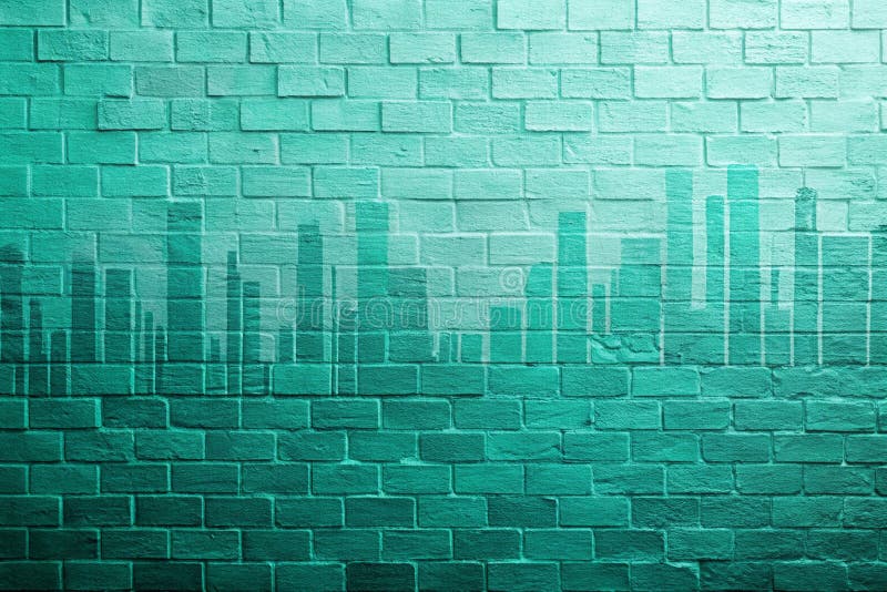 Gradient Mint Green Urban Wall Texture Stock Illustration ...
