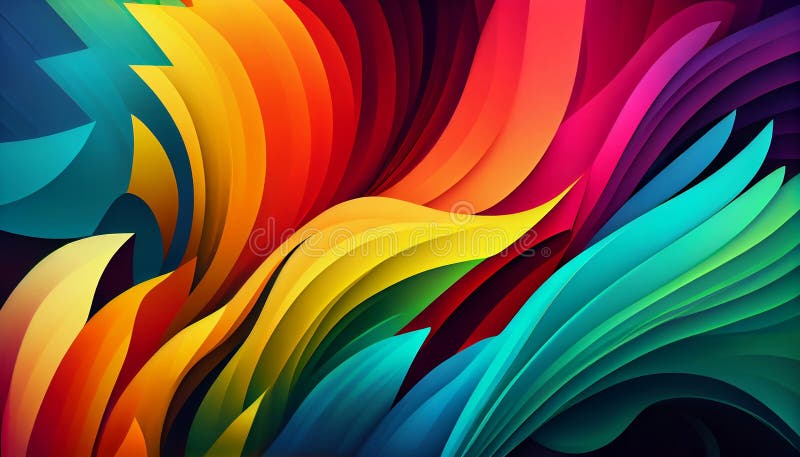A Gradient of Mixed Colors Blend Together Unexpectedly To Create a ...