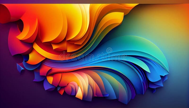 A Gradient of Mixed Colors Blend Together Unexpectedly To Create a ...