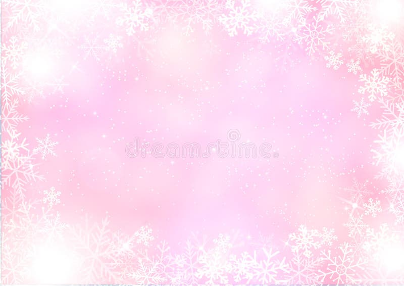 Purple Gradient Winter Paper Background Snowflake Border Stock ...