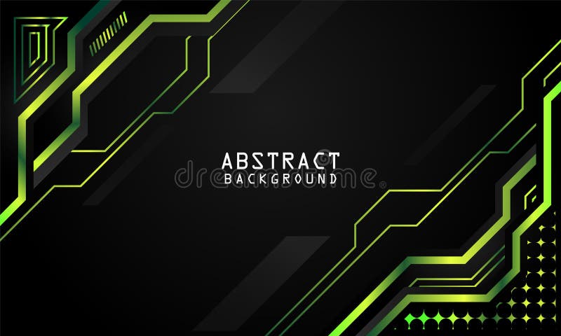 Gradient Modern Futuristic Abstract Dark Glowing Green Background ...