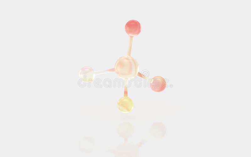 Gradient Molecules with White Background, 3d Rendering Stock ...