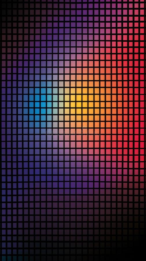 Gradient Mosaic Background with Multicolored Square Tiles Stock Photo ...