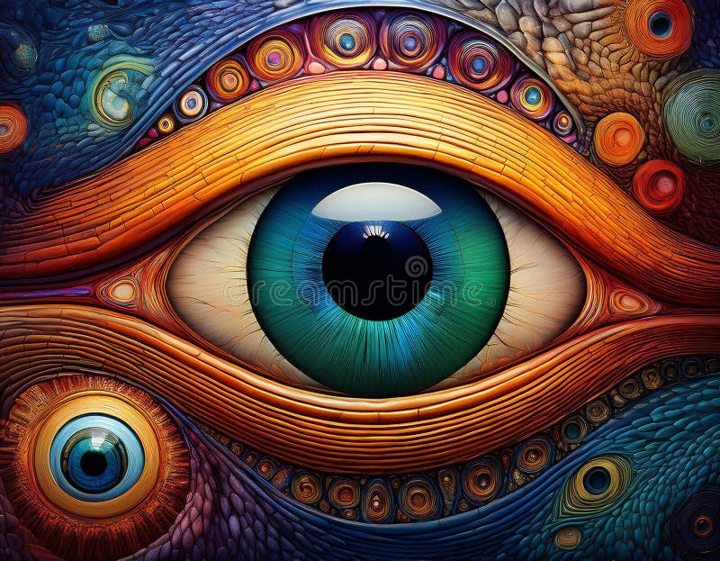 A Gradient Mosaic Depicting the Evolution of Eyes through Various ...