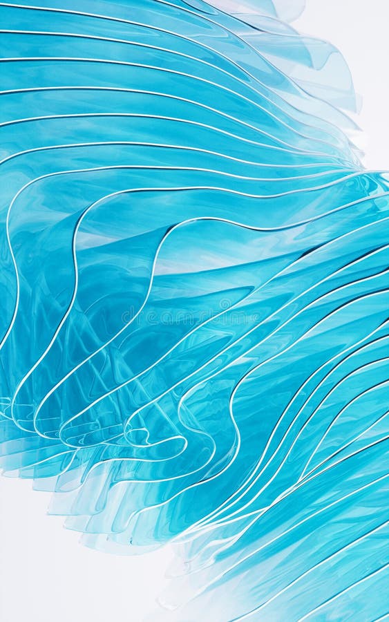 Gradient Multilayer Glass Background, 3d Rendering Stock Illustration ...