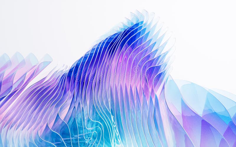 Gradient Multilayer Glass Background, 3d Rendering Stock Illustration ...