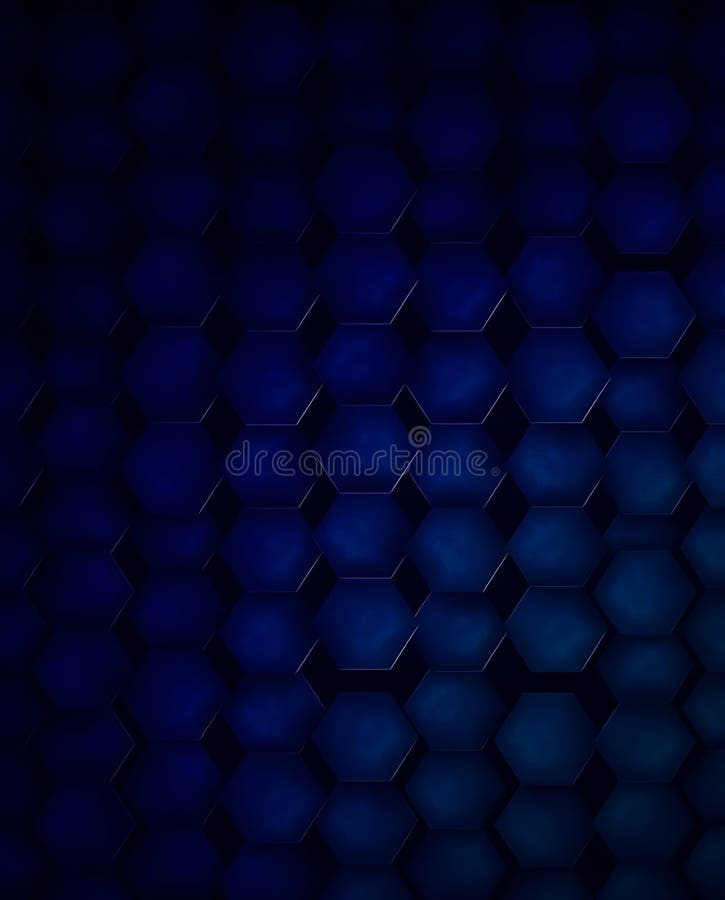 Gradient Navy Blue Hexagon Pattern, Geometric Background Design Element ...