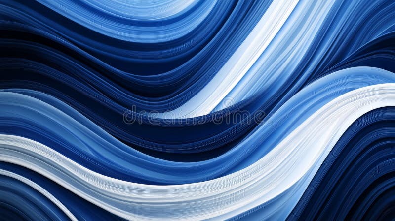 Gradient from Navy To Royal Blue, with Bold, Sweeping Wavy Lines in ...