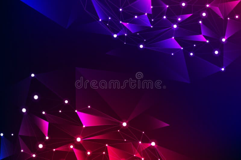 Gradient Network Connection Background Vector Illustration. Stock ...
