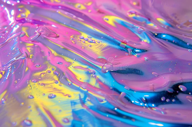 Gradient Oil Slick for a Glossy and Iridescent Effect Stock ...