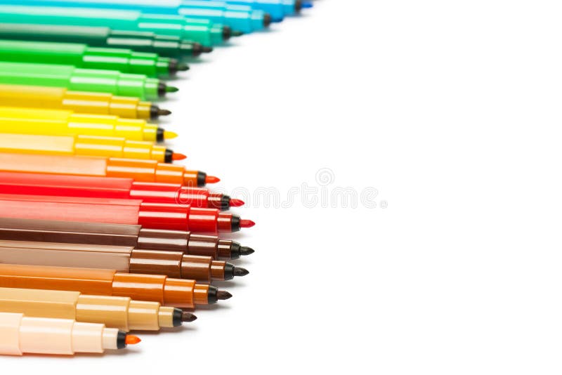 Gradient from Open Felt-tip Pens Stock Image - Image of pencil, drawing ...