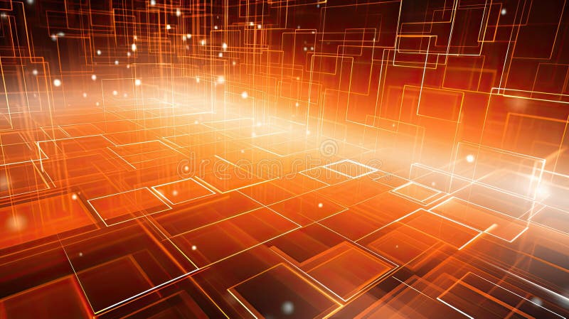 Orange Technology Background Stock Illustration - Illustration of ...
