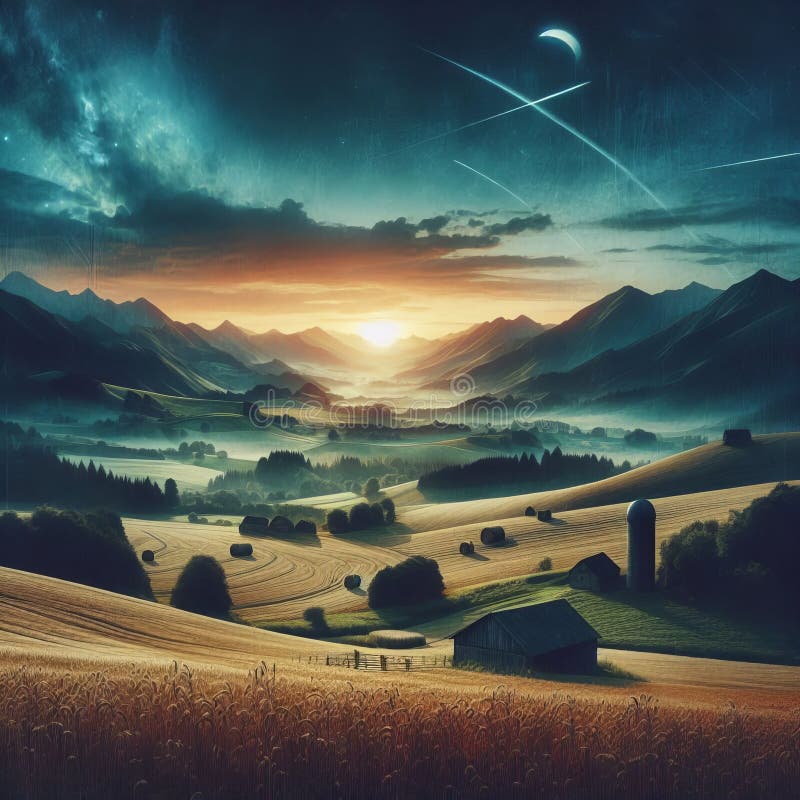 Gradient With Overlay Blend Mode Noise Layer And Subtle Gradien Stock Illustration