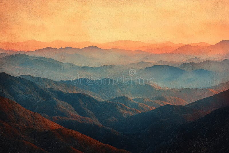 A Gradient Overlay on a Mountain Range: Vibrant Colors Shifting Across ...