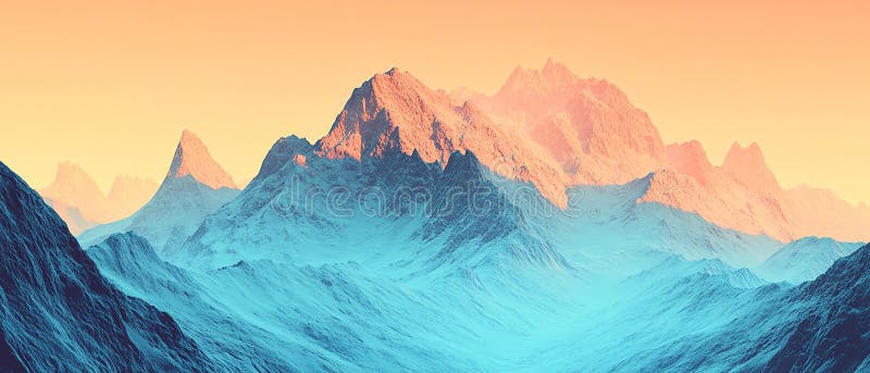 A Gradient Overlay on a Mountain Range: Vibrant Colors Shifting Across ...
