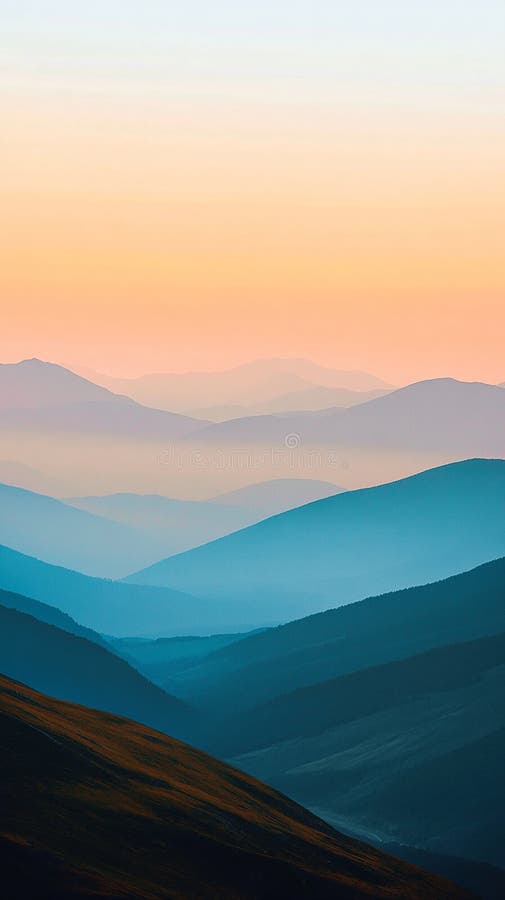 A Gradient Overlay on a Mountain Range: Vibrant Colors Shifting Across ...