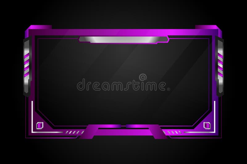 Ice Twitch Overlay Set Design Concept Vector Stock Illustration ...