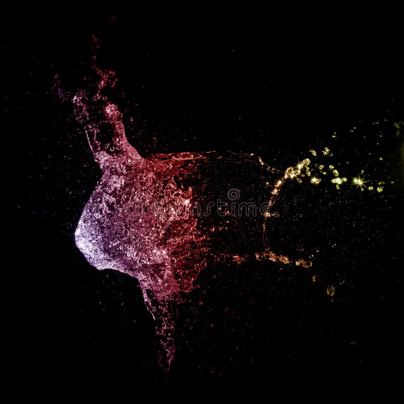 Gradient Painted Water Balloon Splash Stock Photo - Image of water ...