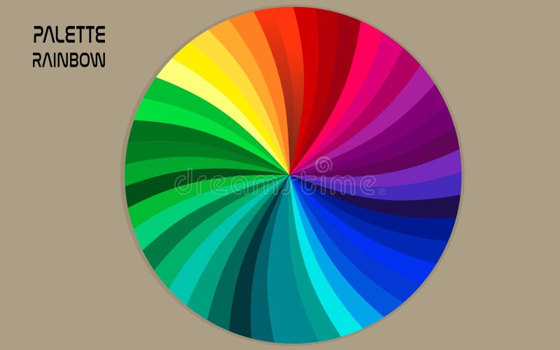 Gradient Palette Many Colors Circle Shape Stock Vector - Illustration ...