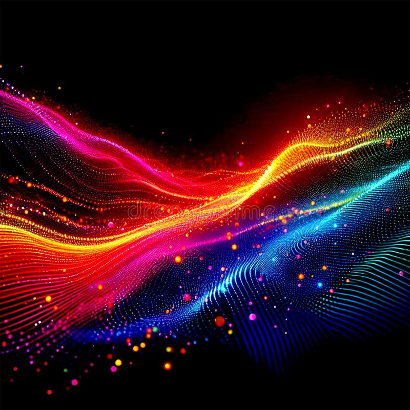 Gradient Particle Wave Background - 7 Stock Illustration - Illustration ...