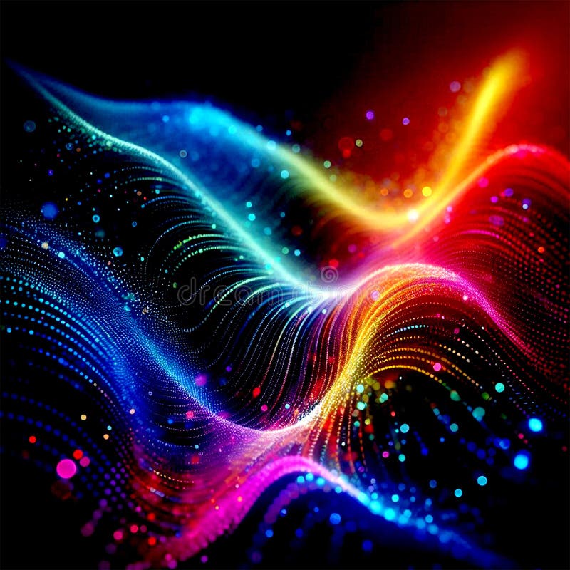 Gradient Particle Wave Background 1 Stock Illustration - Illustration ...