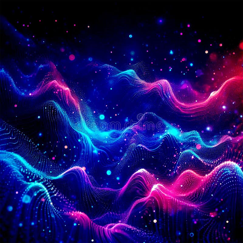 Gradient Particle Wave Background 23 Stock Illustration - Illustration ...