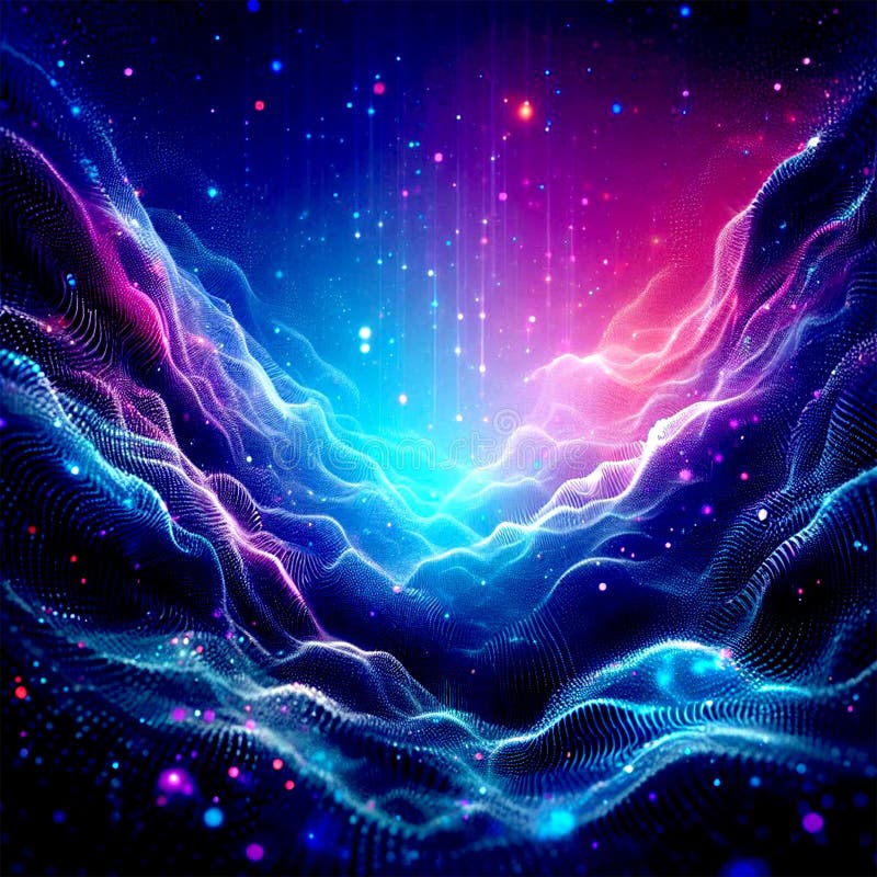 Gradient Particle Wave Background 23 Stock Illustration - Illustration ...