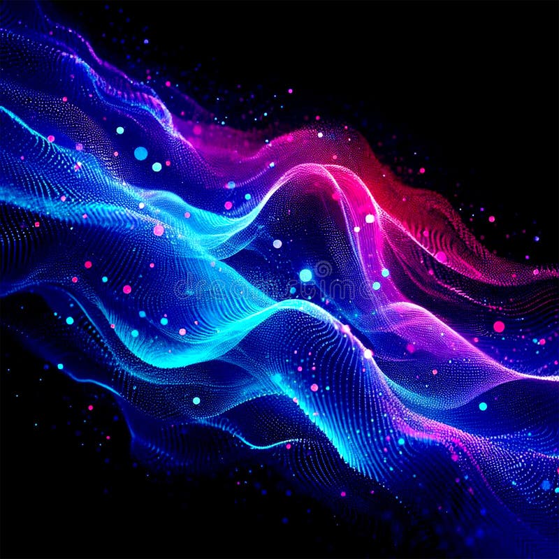 Gradient Particle Wave Background 24 Stock Illustration - Illustration ...