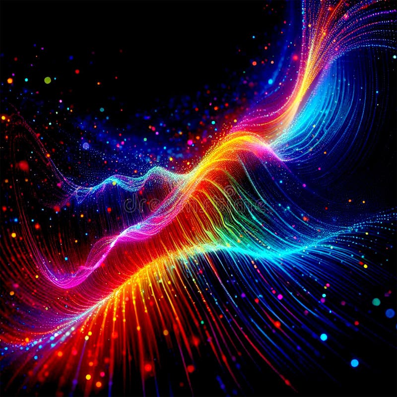 Gradient Particle Wave Background 6 Stock Illustration - Illustration ...