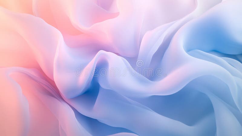 A Gradient from Pastel Blue To Light Pink, with Dynamic Flowing ...