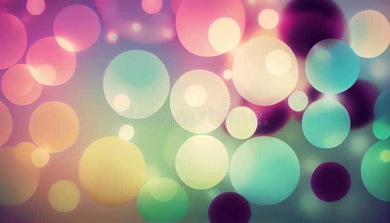 A Pastel Rainbow Gradient with Circular Bokeh Lights, Adding a Playful ...