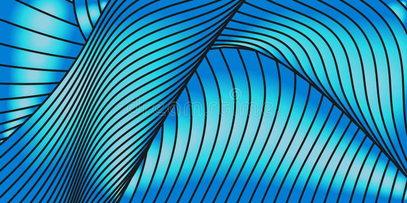 Gradient Pattern of Wavy Lines. Colorful Background for Creative Design ...