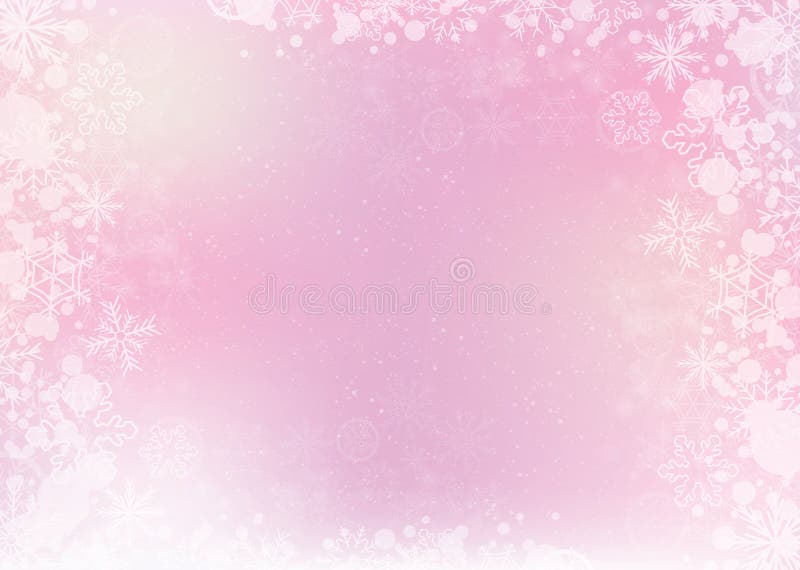 Pink Snowflake Background Border Stock Illustrations – 1,245 Pink ...