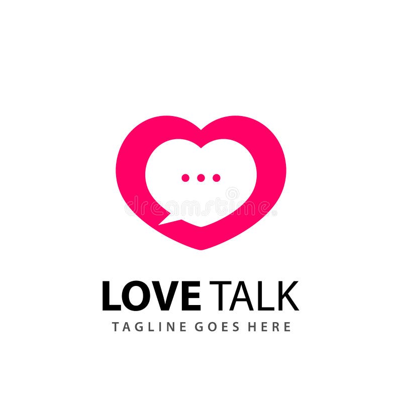 Gradient Pink Love Talk Modern Logo Design Template Vector Stock Vector ...