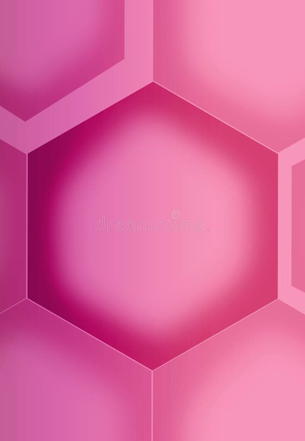 Gradient Pink Magenta 3D Hexagon Shape Pattern for Background Stock ...