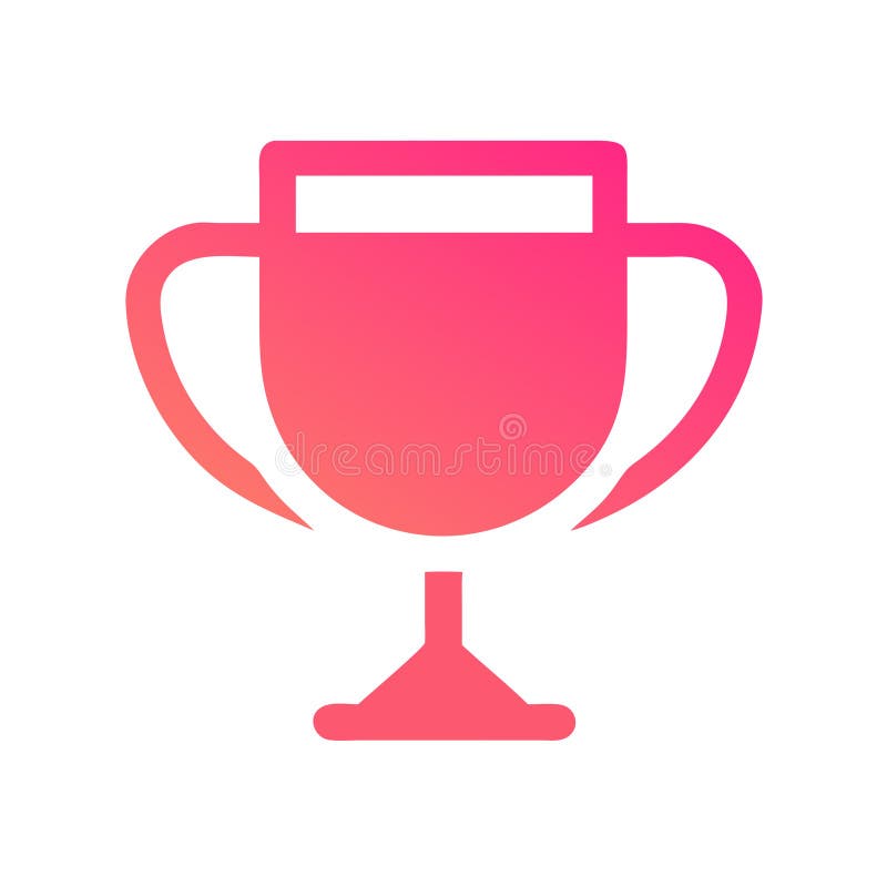 Gradient Pink Trophy Vector for Achievement and Success Themes Stock ...