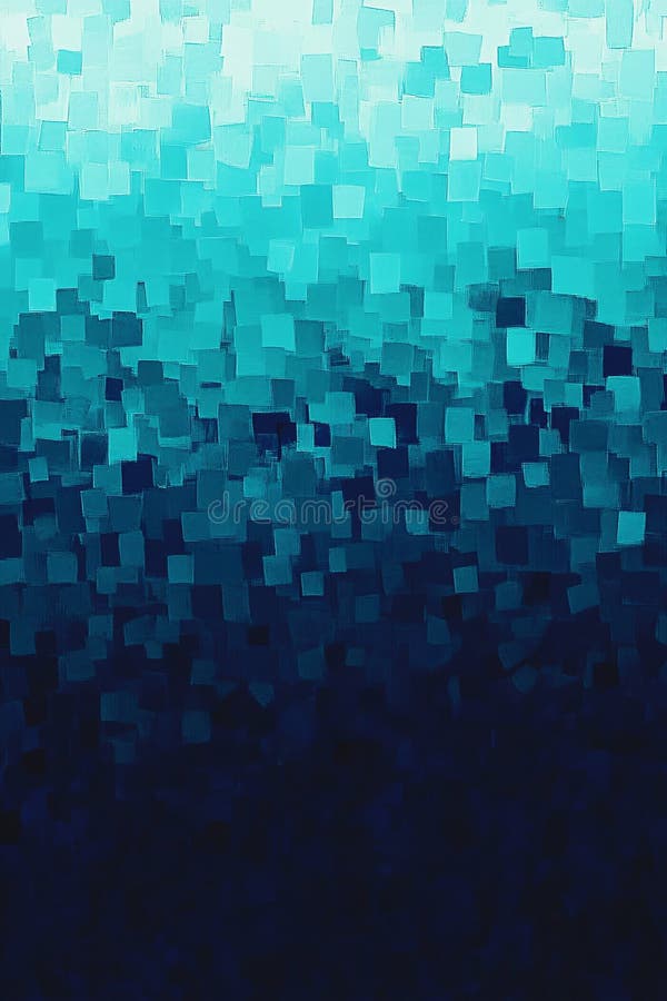 Gradient of Pixelated Teal Fading into Rich Navy Blue. Stock ...
