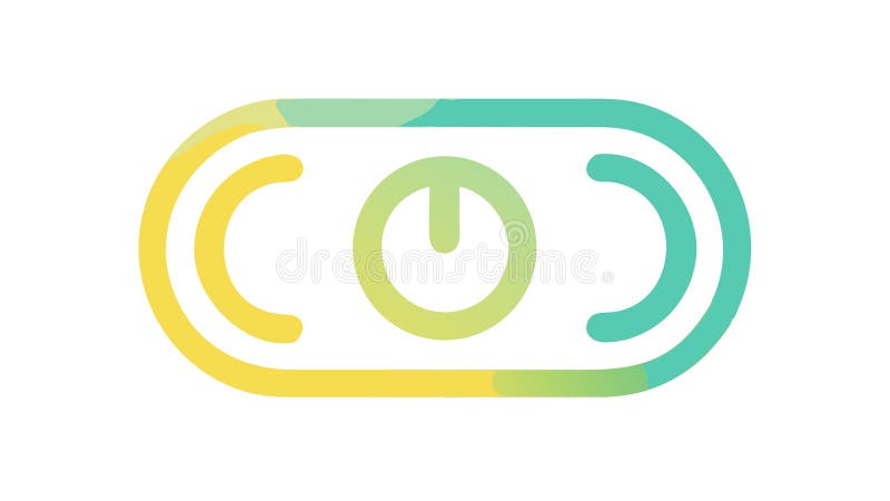 Gradient Power Button Icon for on Off and Energy, Vector Design ...